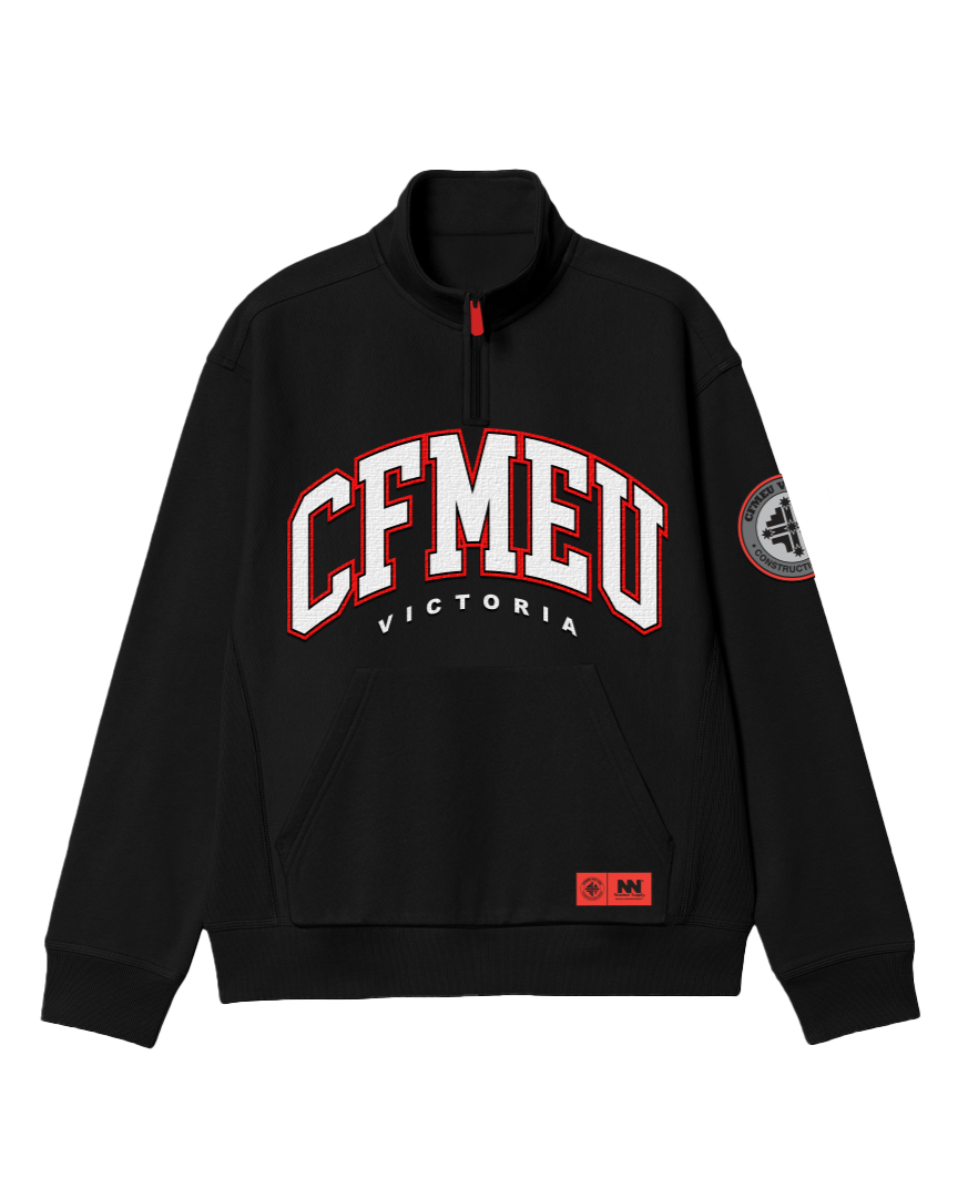 CFMEU Red Logo 1/4 Zip - NoWear Supply – CFMEU Victoria